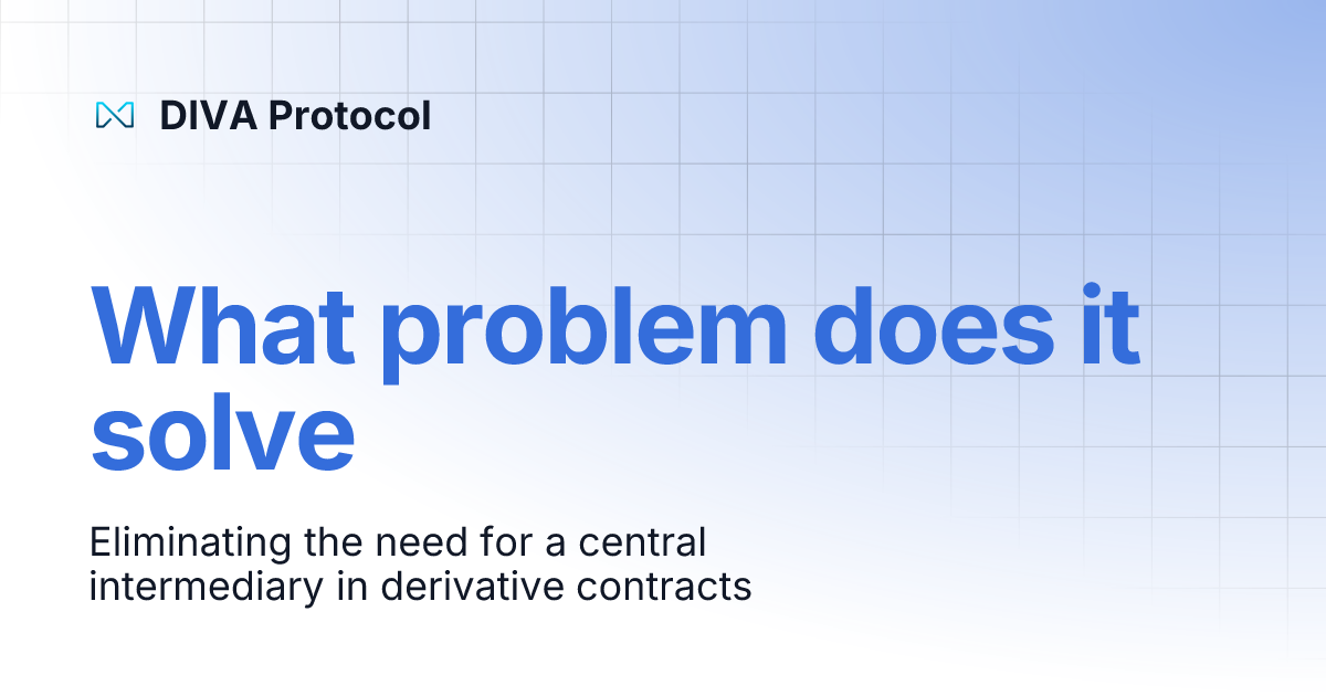 What problem does it solve | DIVA Protocol