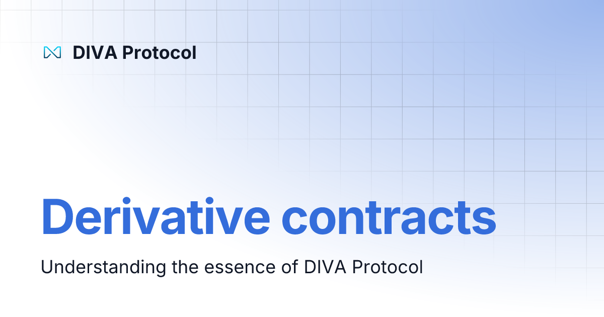 Derivative contracts | DIVA Protocol